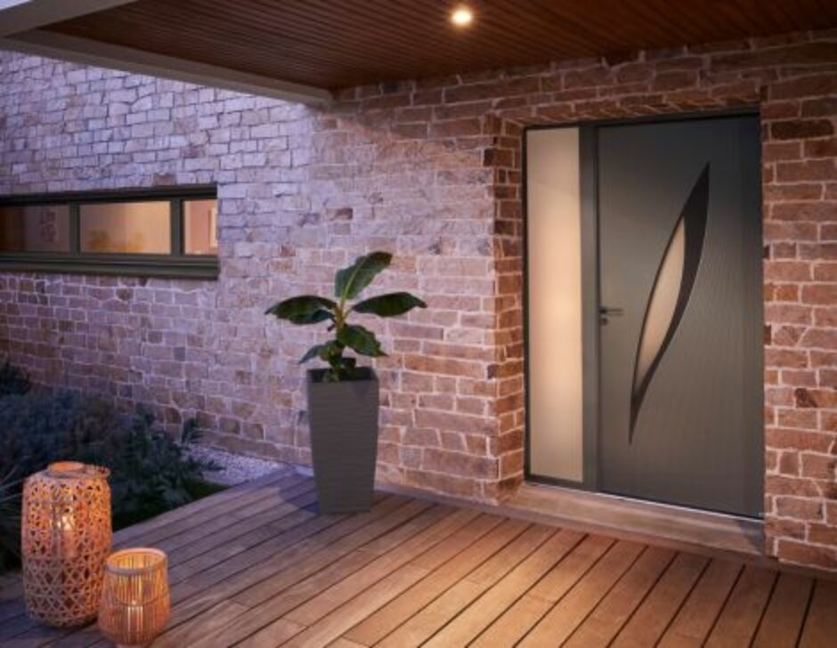 Portes d'entrée avec tierce (1 vantail et 1 fixe) | SWAO